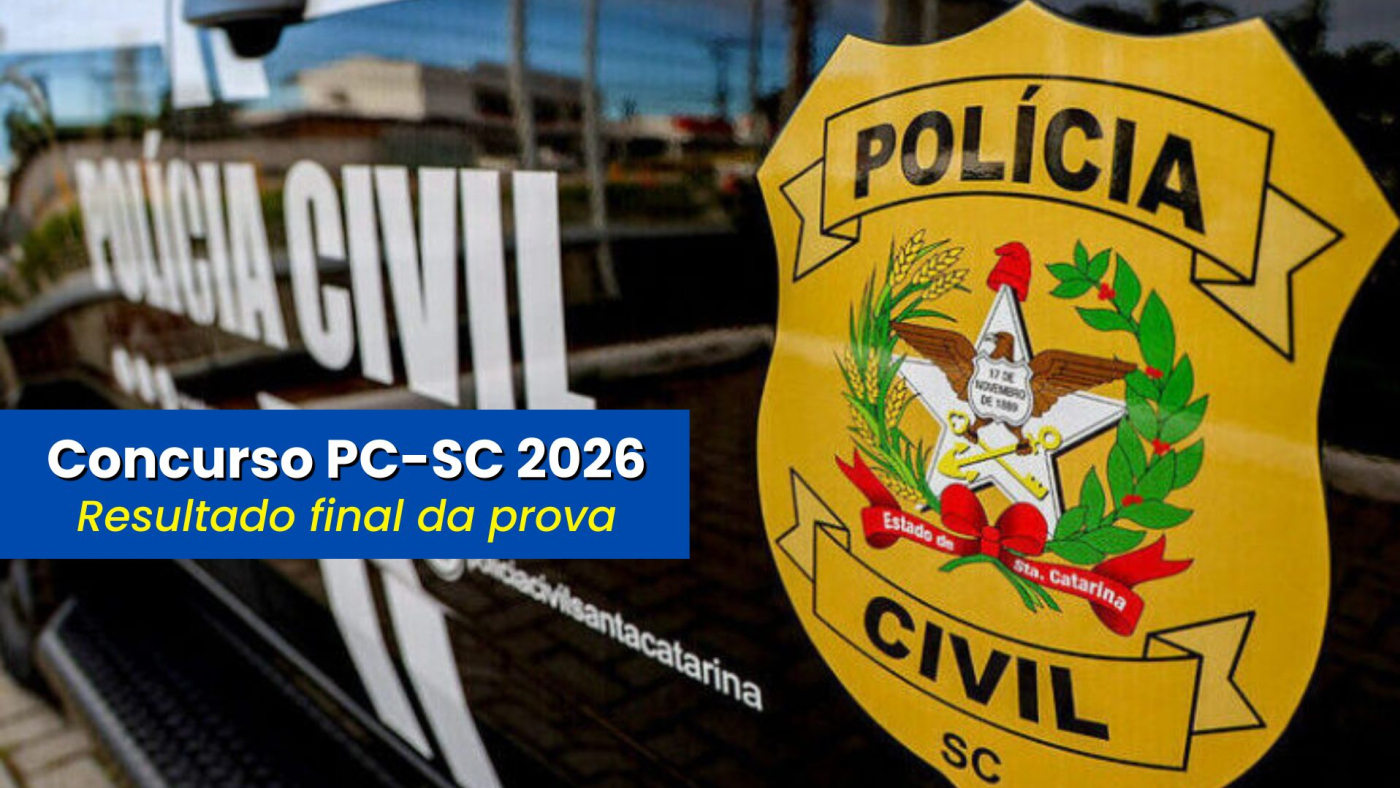 PC-SC divulga hoje (13) resultado final da prova; veja as próximas datas