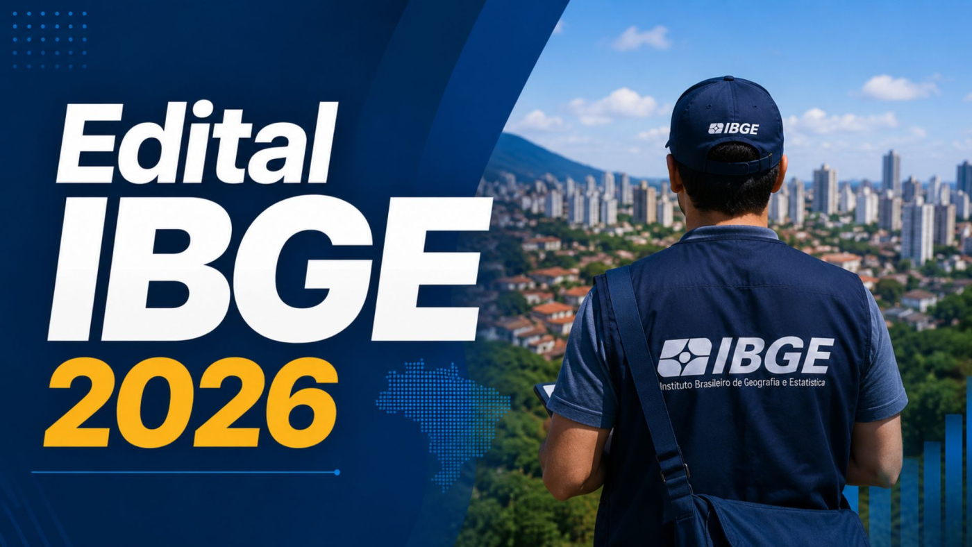 Concurso IBGE 2026: Sai edital com 8 mil vagas de nível médio e superior