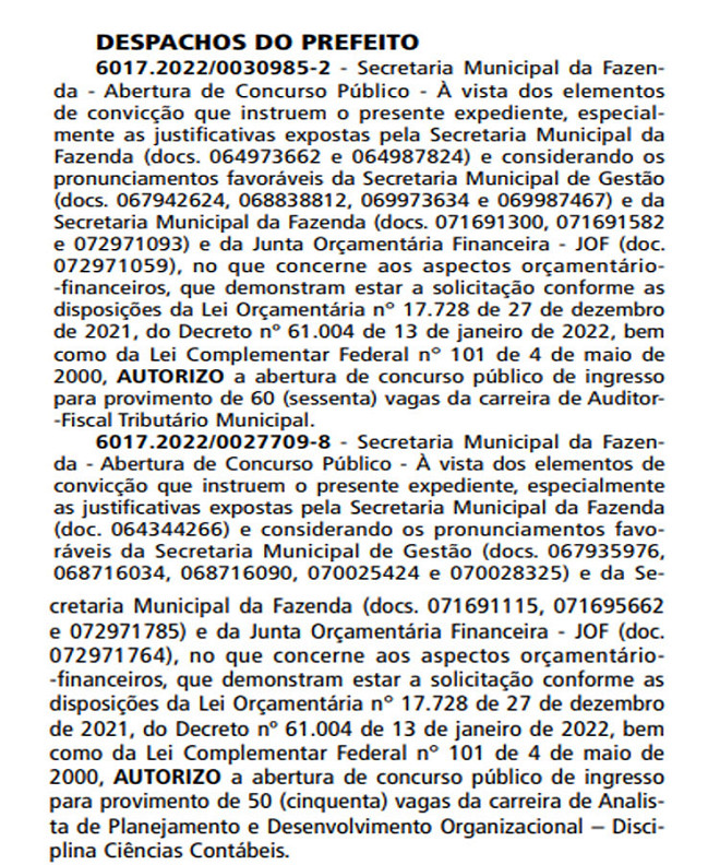 Concurso ISS SP: edital autorizado para 110 vagas de até R$ 17 mil