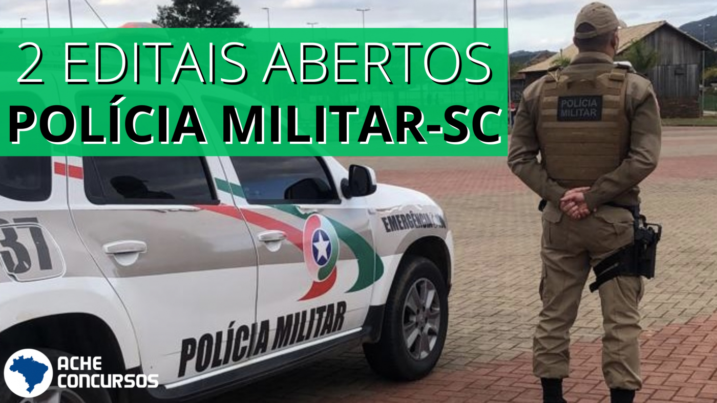 Concurso PM SC tem 2 editais com 550 vagas para Soldado e Oficial de ...