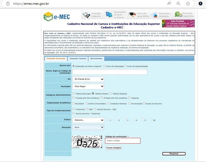 Como saber se a faculdade é reconhecida pelo MEC?