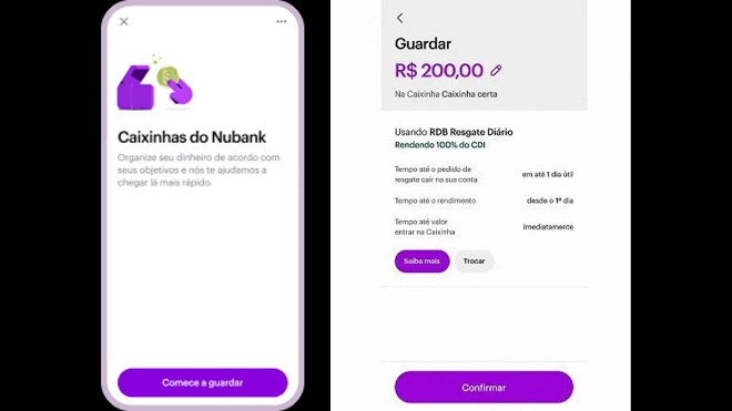 Quanto rende R$ 1.000 nas Caixinhas do Nubank hoje?